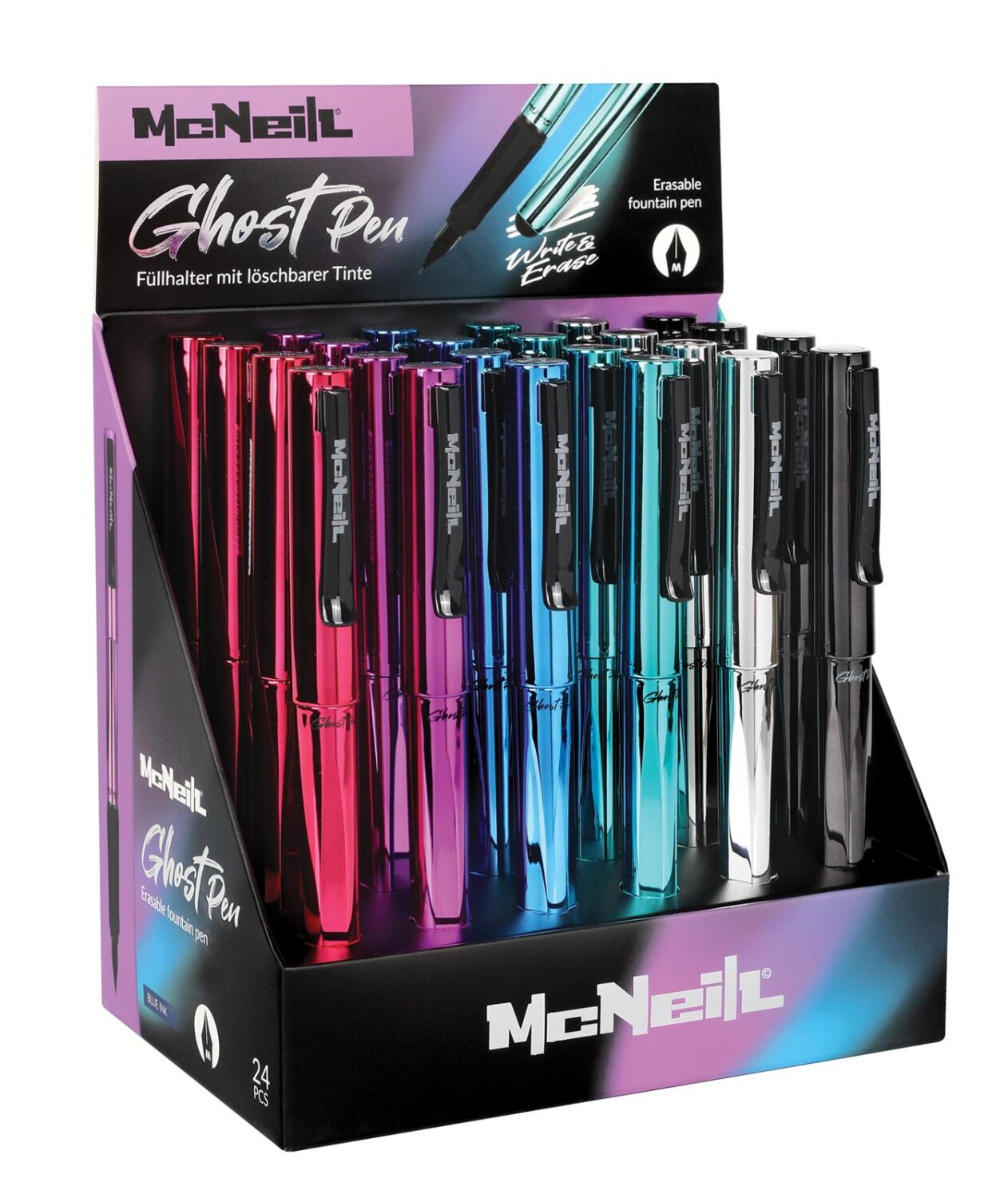 Ghost Pen Füller Display VE 24, metallic mix
